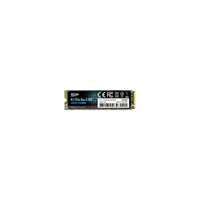 Silicon Power A60 256GB M.2 2280 PCIe Gen3x4 & NVMe 1.3, SLC, R/W: 2200 ...