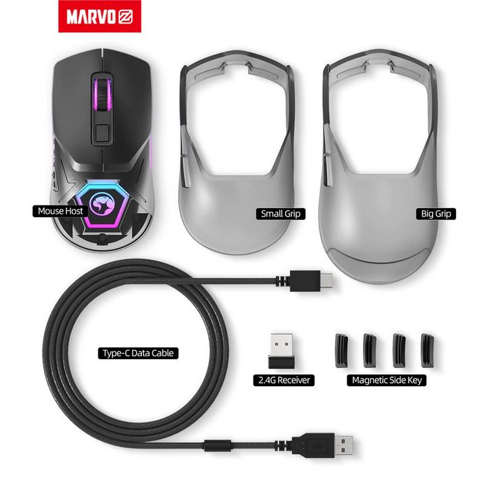 Marvo Fit Pro G1w Wireless Gaming Mouse Gray 6932391926147 Cijena