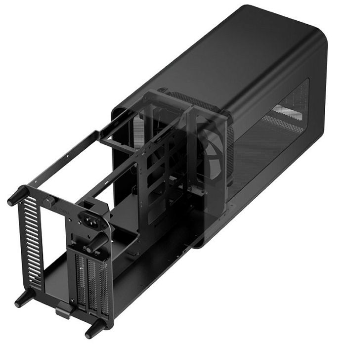 Jonsbo V11 Black , mini-ITX case, PCI-E 4.0 - crno