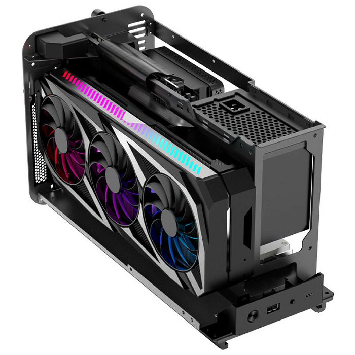 Jonsbo V11 Silver, mini-ITX case, PCI-E 4.0 - srebrno